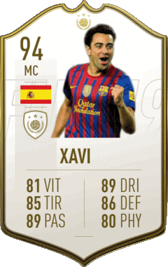 GIF Xavi - Xavier Hernández Espagne F I F A - Joueurs Cartes Jeux Vidéo ...